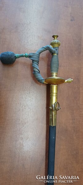 Antik régi vadász vadászati kétélű kés tőr szarvas agancs réz nyél ...