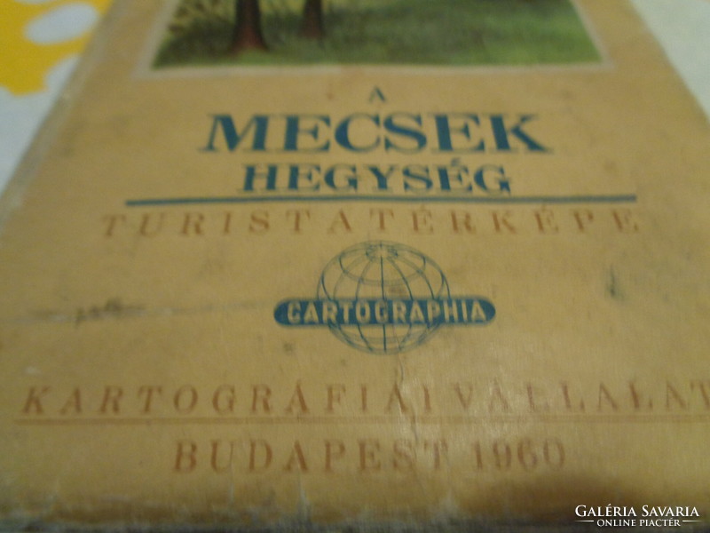 The Mecsek Mountains, tourist map, from 1960, 80 x 57 cm spread out ...