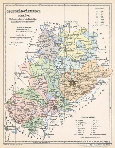 Sáros vármegye térképe - Térkép, atlasz, földgömb | Galéria Savaria ...