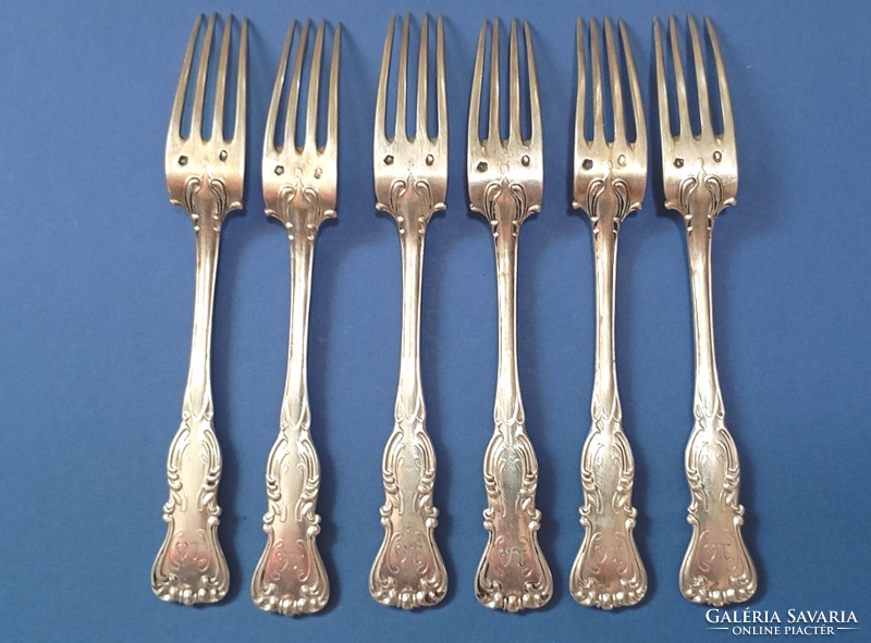 Barokk ezüst Diana fémjeles (800 finomságú) 328g,Osztrák süteményes villa 19sz - Ezüst tárgy ...