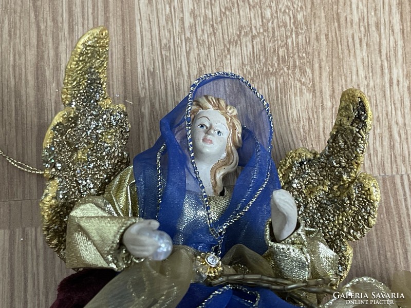 Beautiful angel in a burgundy velvet and tulle dress. - Home, household ...